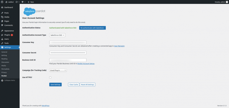 Connect Wordpress To Pardot Using Salesforce Sso